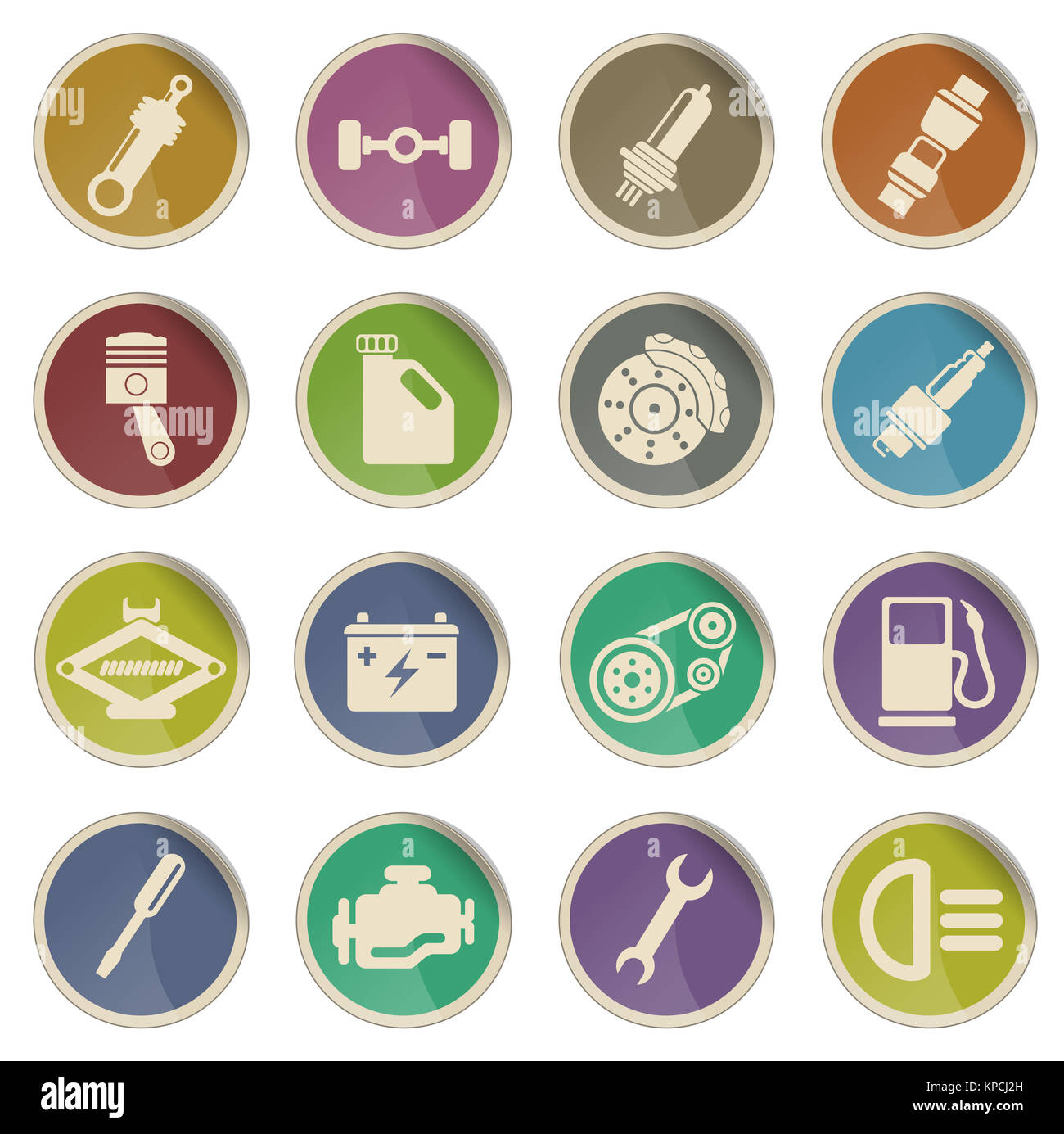 Auto Service web icons Stock Photo - Alamy