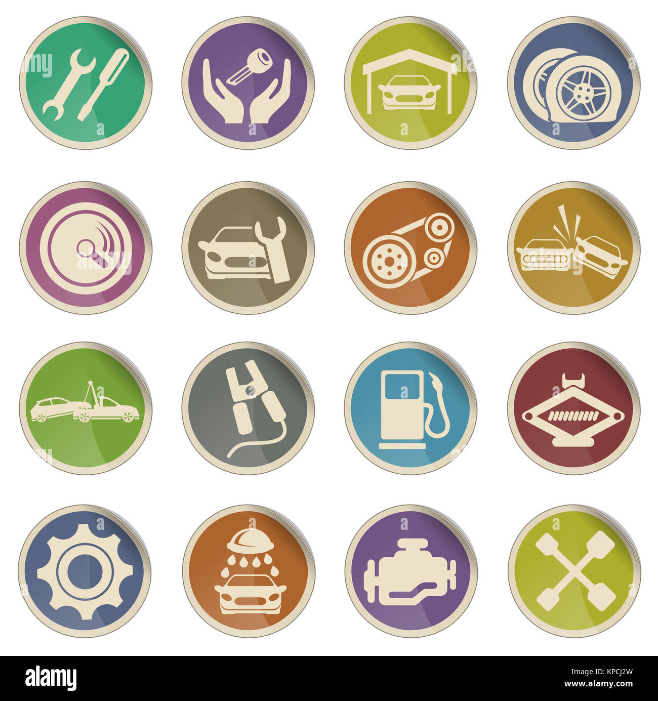 Auto Service Icons Stock Photo - Alamy