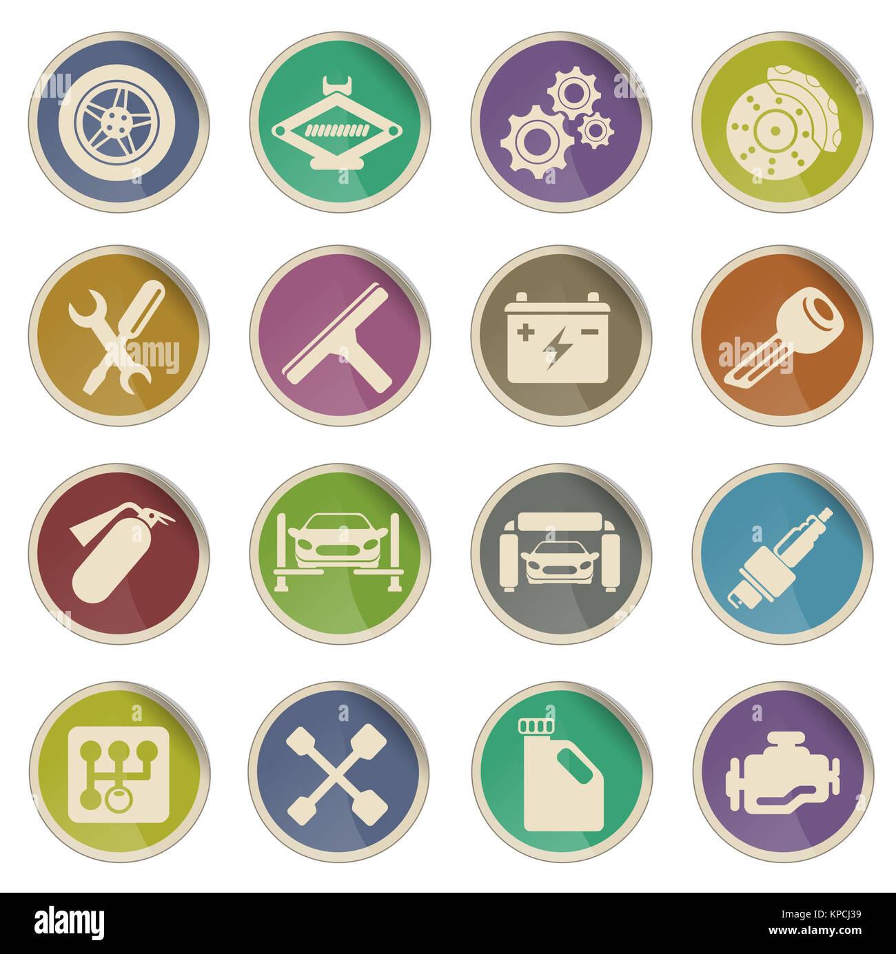 Auto Service web icons Stock Photo - Alamy