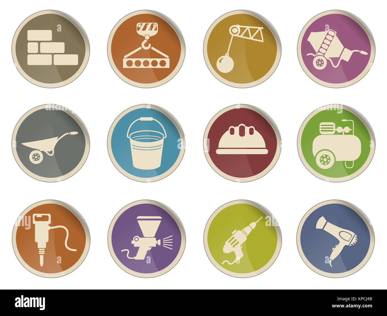 Symbols of building equipment Stock Photo - Alamy