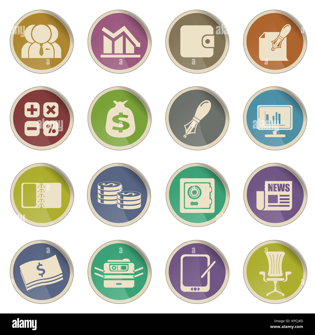 Business and Finance Web Icons Stock Photo - Alamy