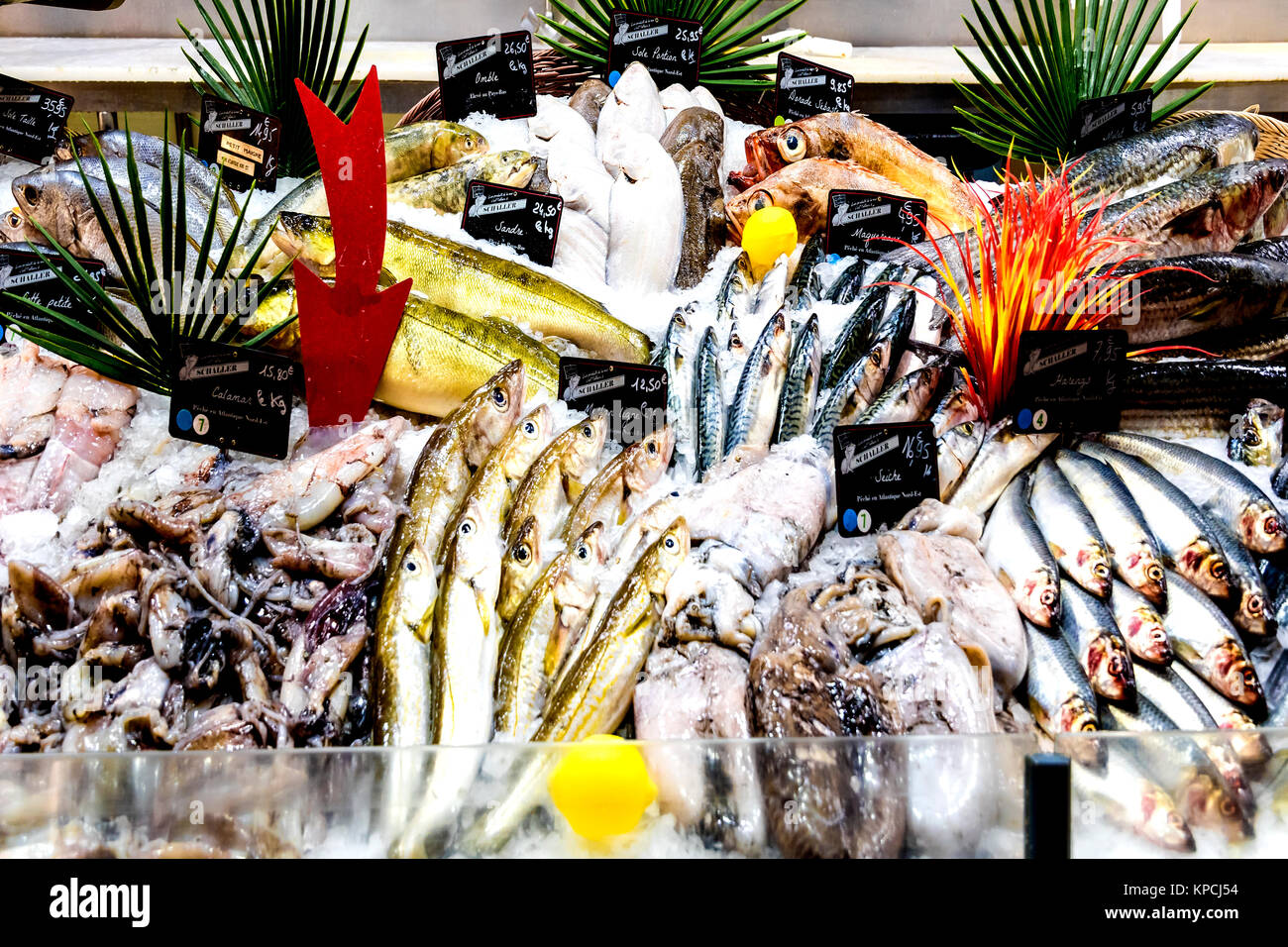 Metz (France): Covered market; Markthalle in Metz Stock Photo - Alamy