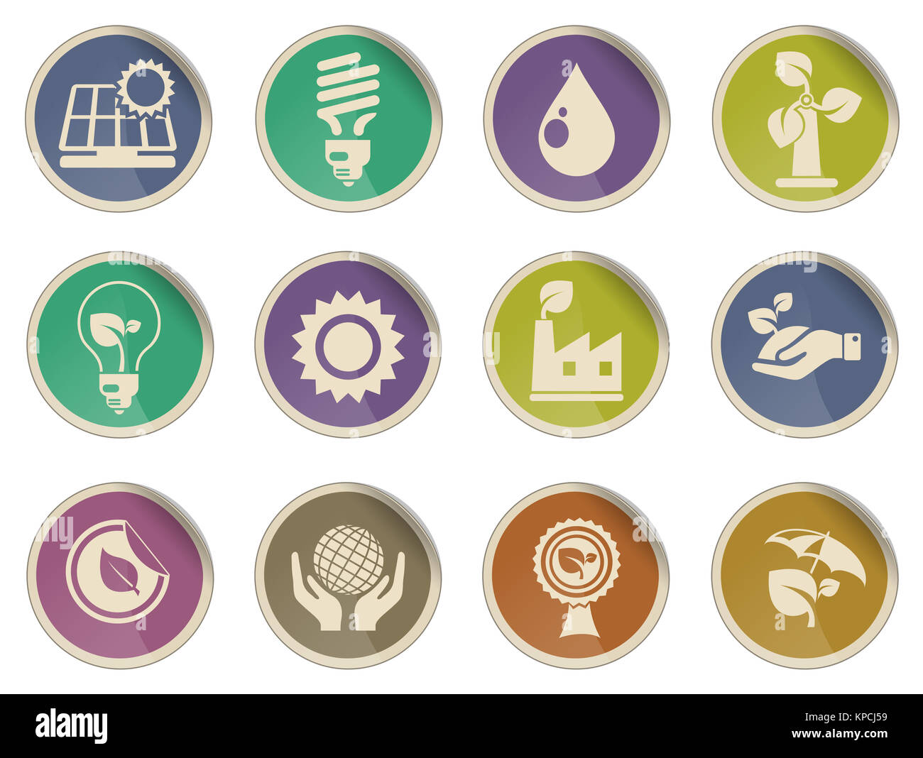 Ecology Icon Set Stock Photo - Alamy