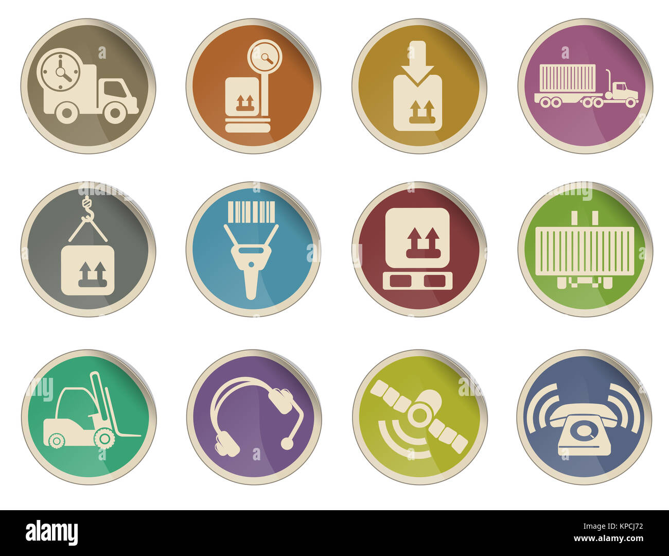 Logistics icon set Stock Photo - Alamy