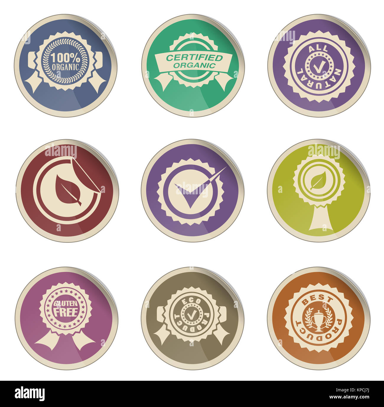 Seals icon set Stock Photo - Alamy