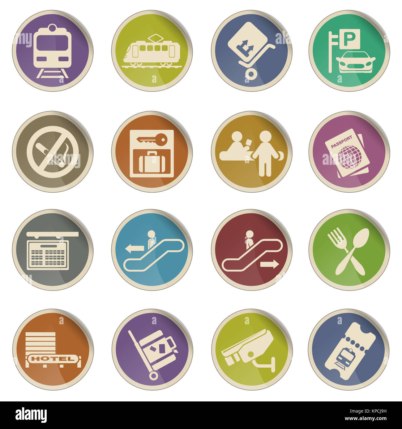 Train station symbols Stock Photo - Alamy