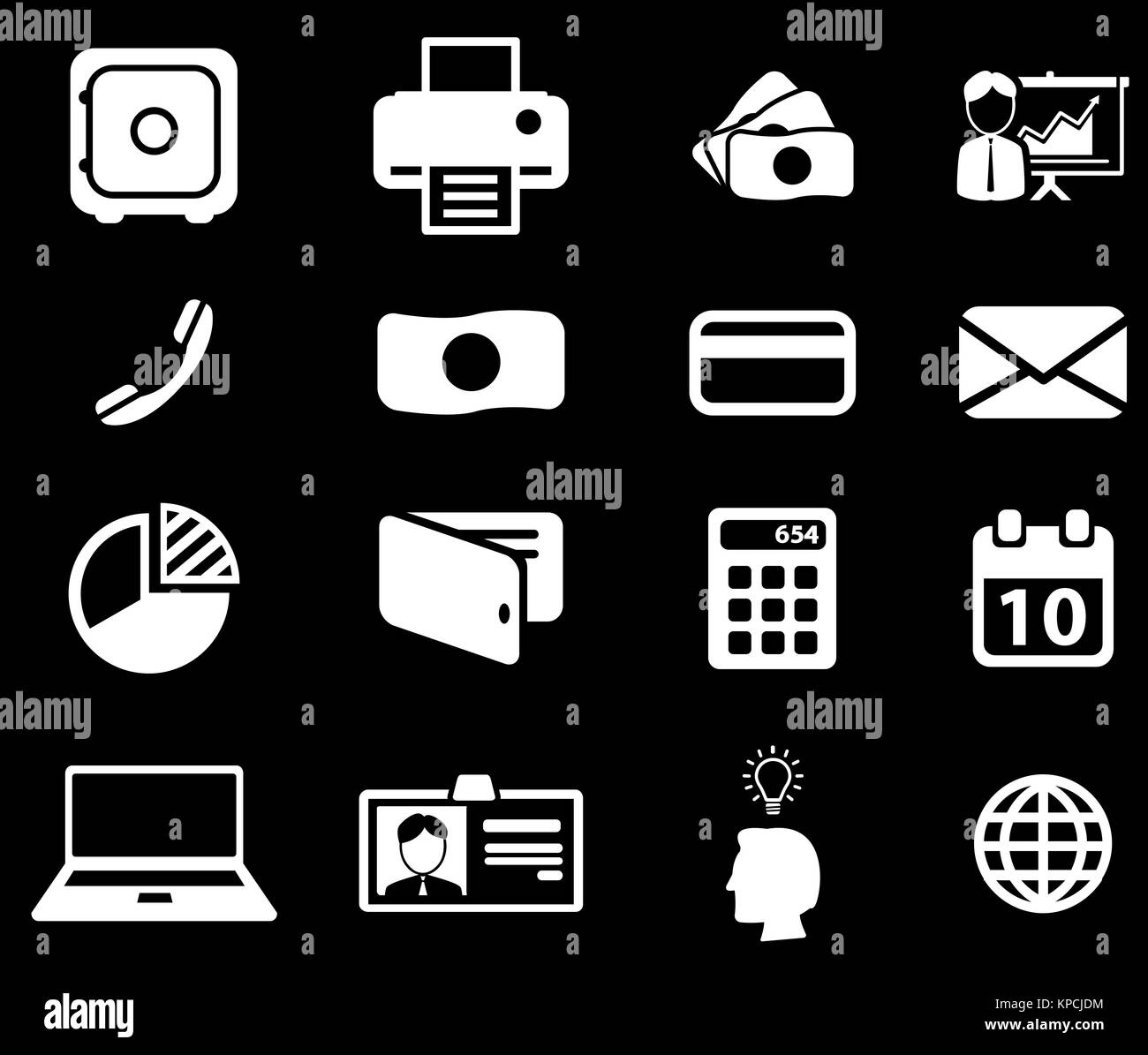 Office simply icons Stock Photo - Alamy