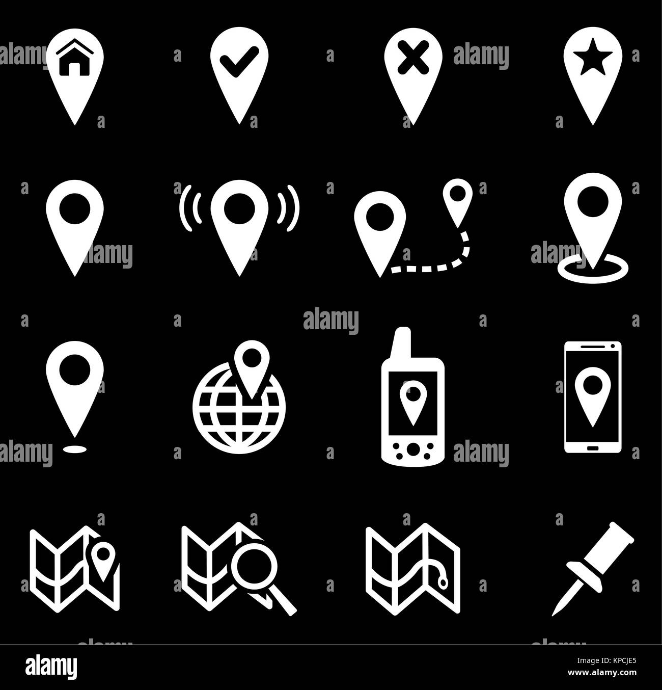 Pointer and maps Stock Photo - Alamy