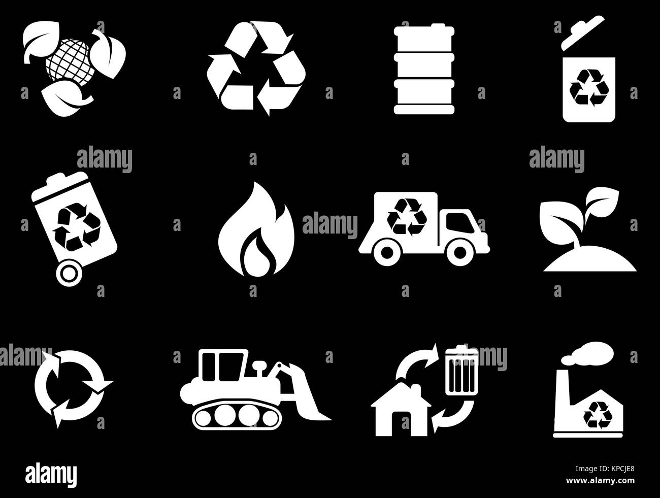 Symbols fire on white Black and White Stock Photos & Images - Alamy