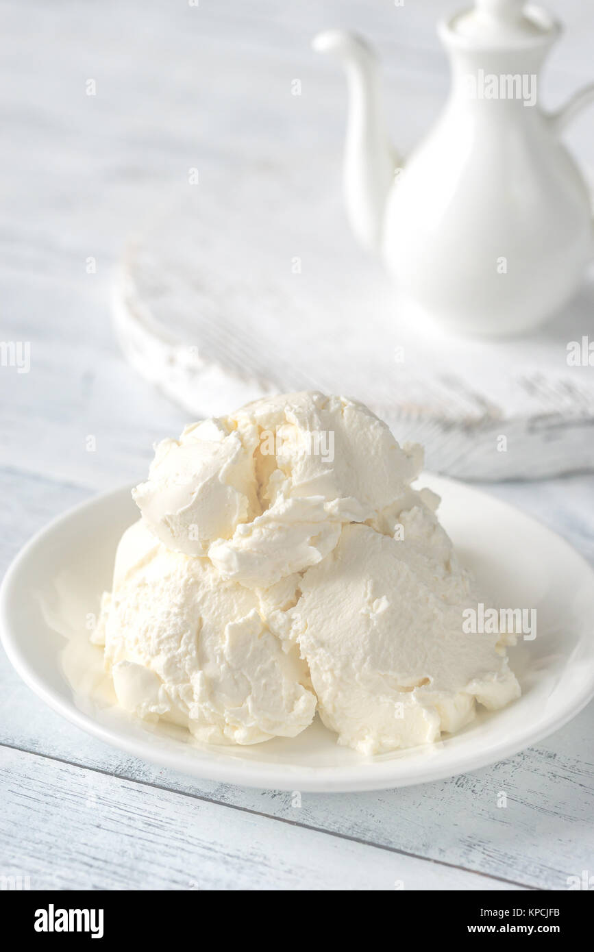 Mascarpone - Italian cream cheese Stock Photo - Alamy