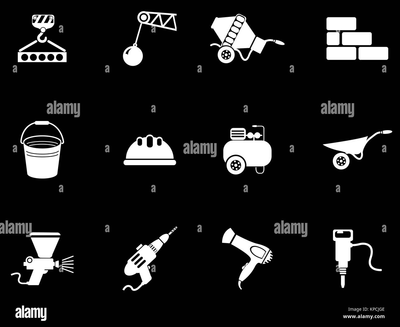 Symbols of building equipment Stock Photo - Alamy