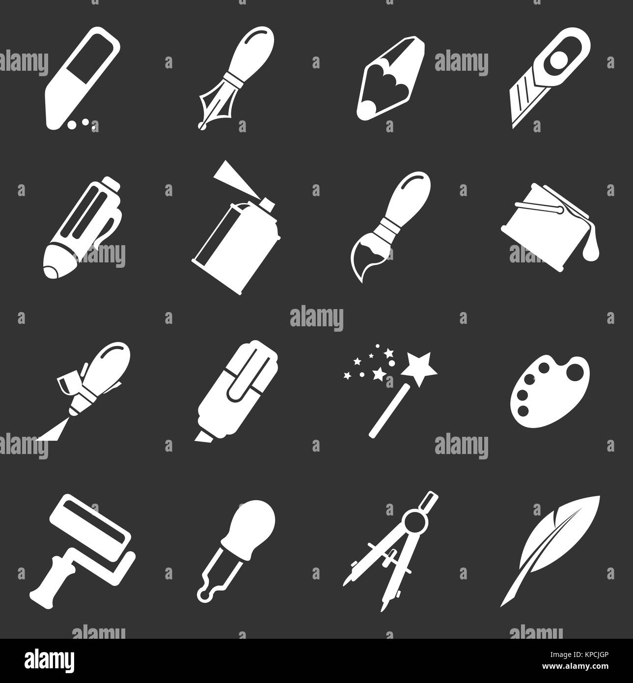 Computer art tools Black and White Stock Photos & Images - Alamy