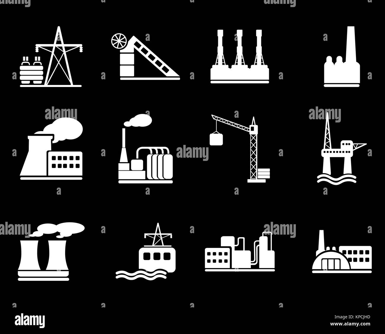 Factory and Industry Symbols Stock Photo - Alamy