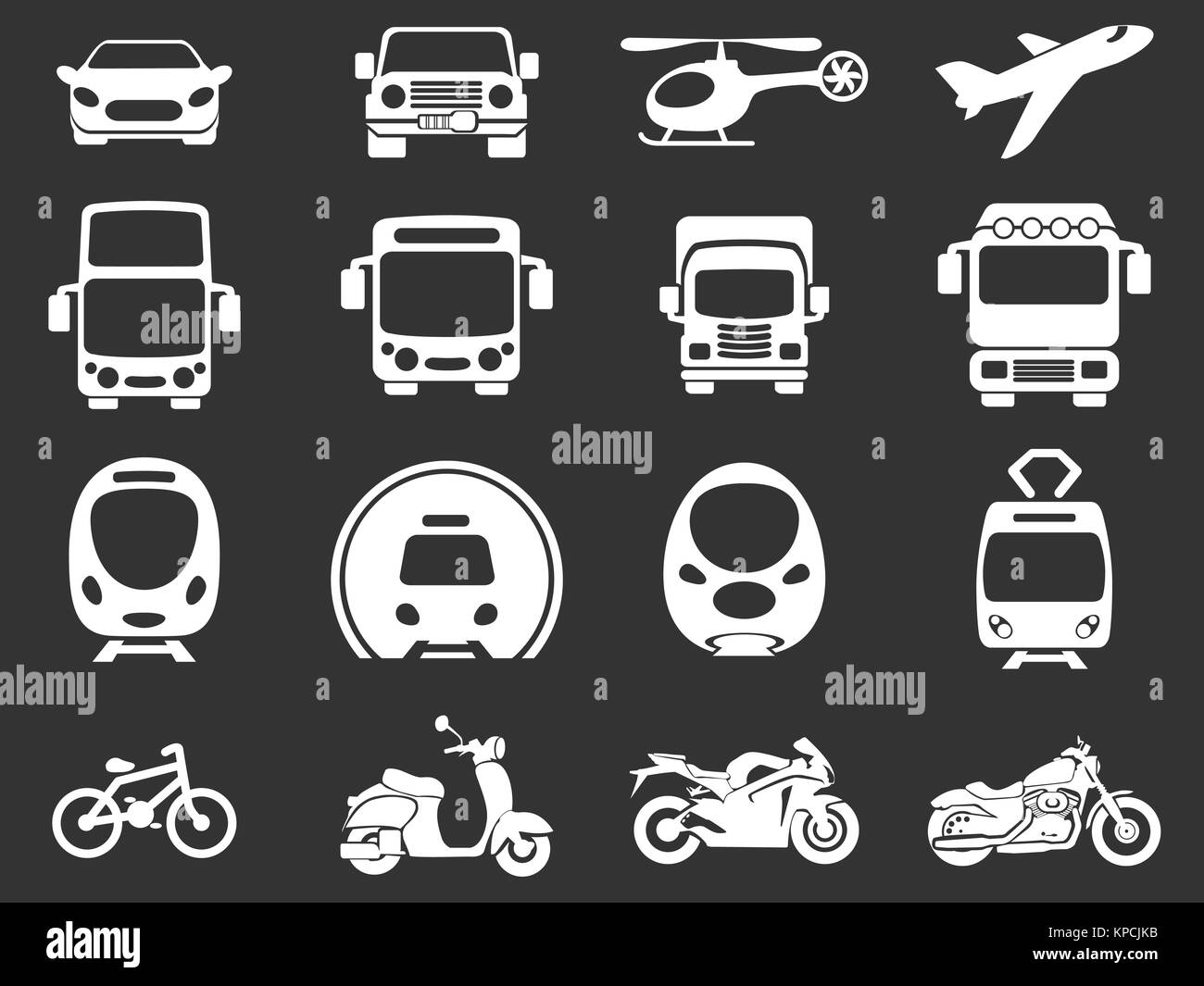 Transport mode icons Stock Photo - Alamy