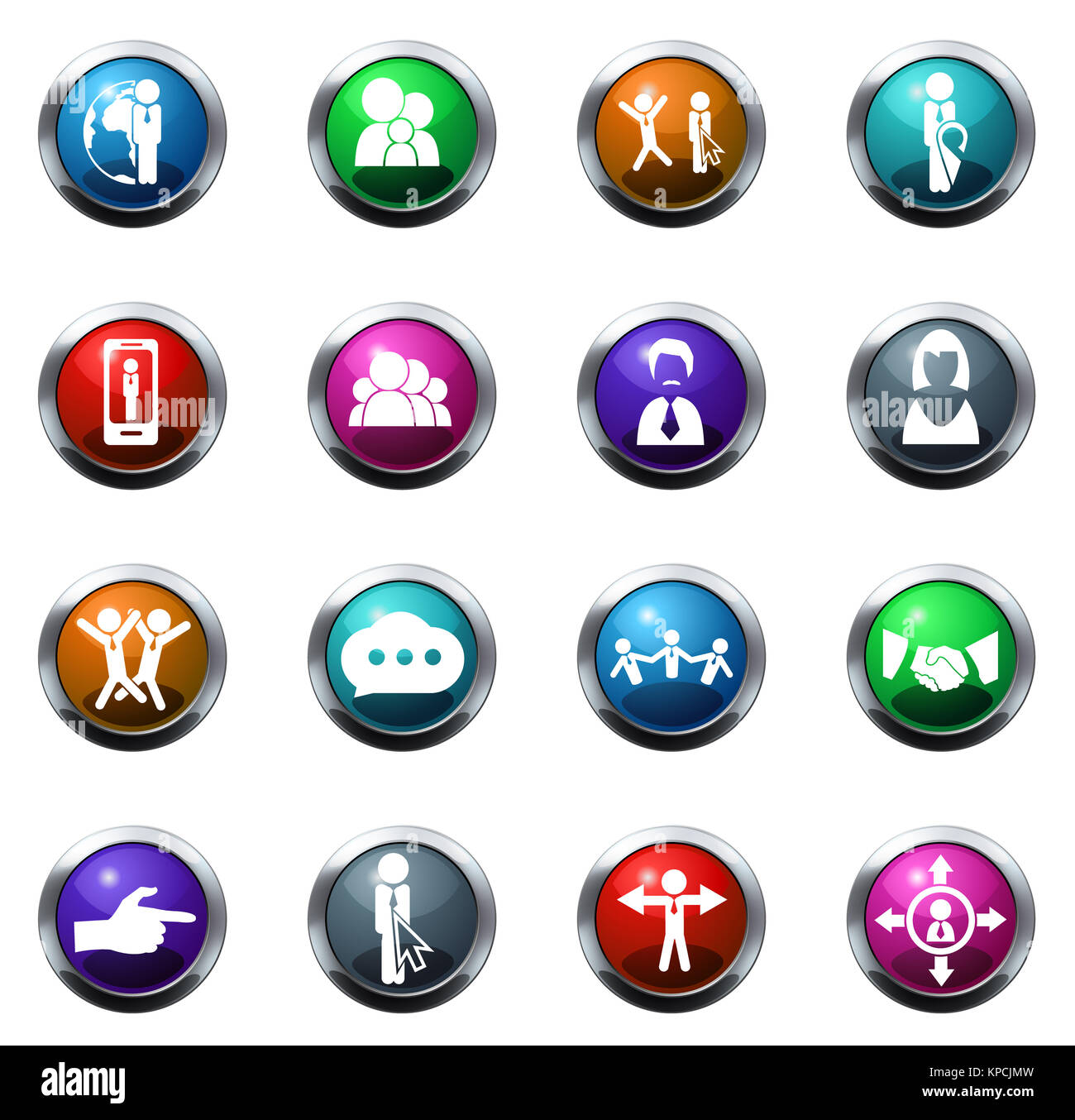 Community icons set Stock Photo - Alamy