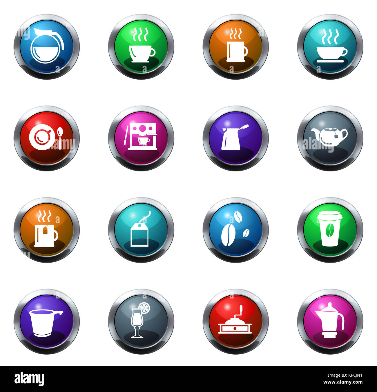 Cafe icons set Stock Photo - Alamy