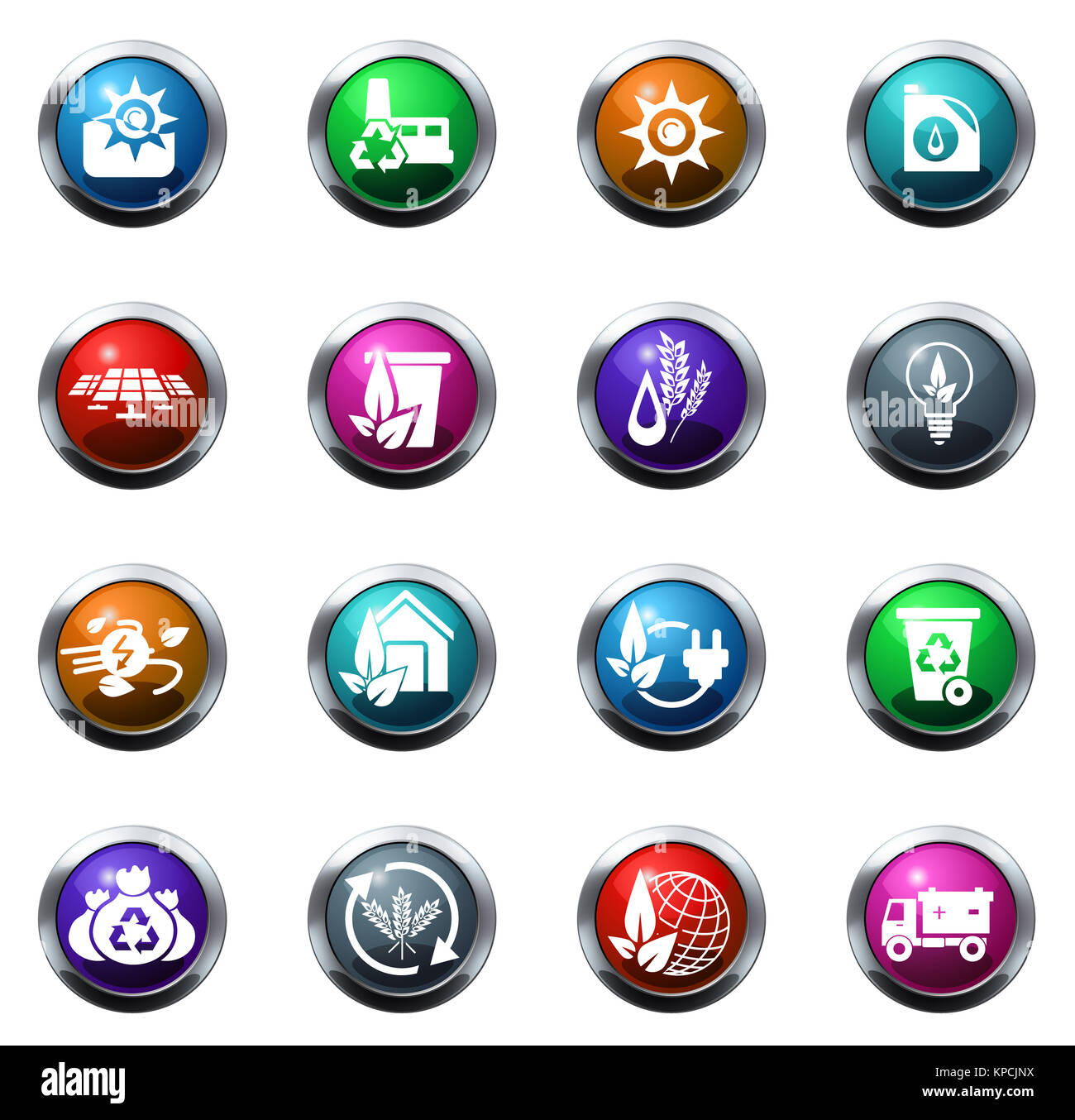 Alternative energy icons Stock Photo - Alamy