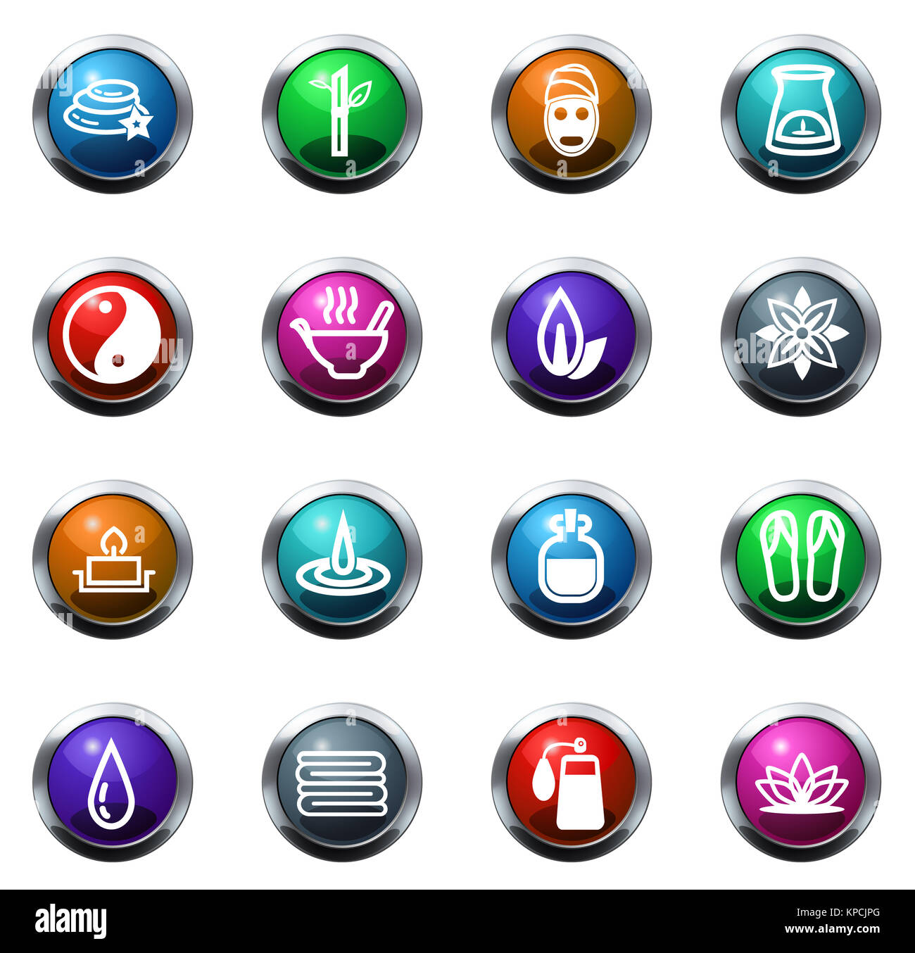 Spa icons set Stock Photo - Alamy