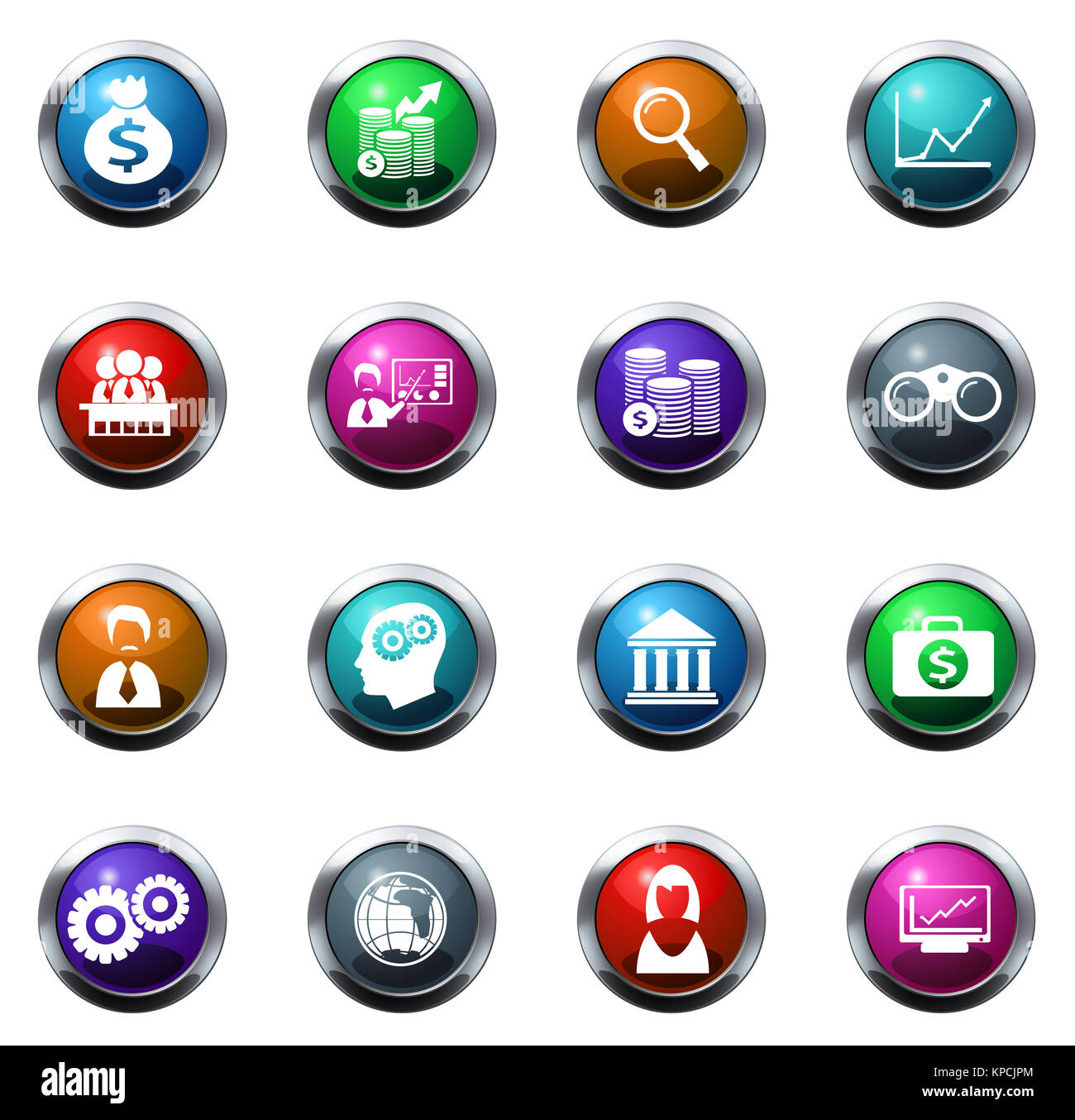 Business icon set Stock Photo - Alamy