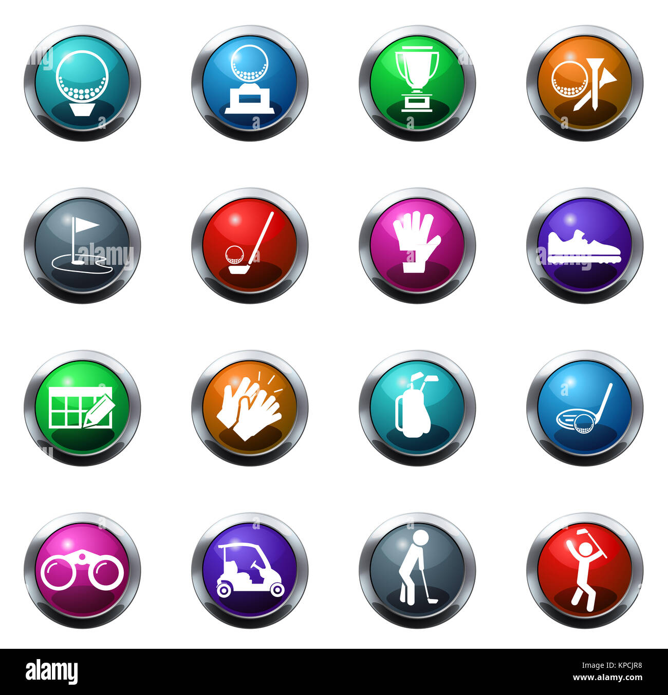 Golf icons set Stock Photo - Alamy