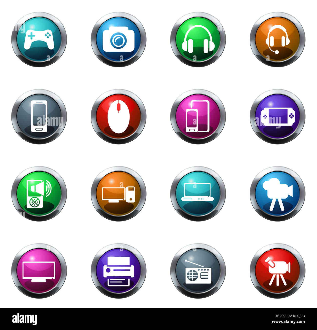Gadget icon set Stock Photo - Alamy