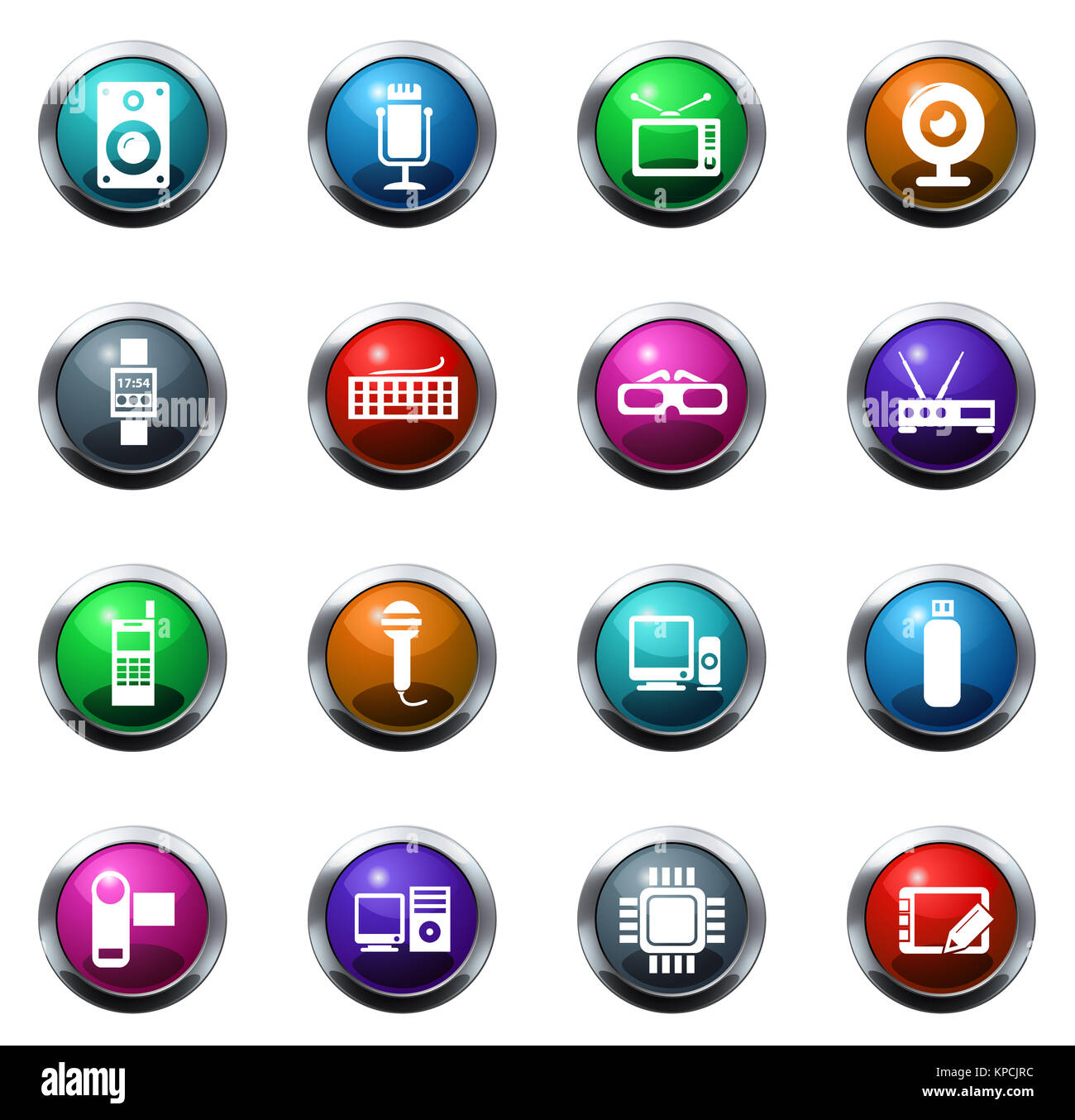 Gadget icon set Stock Photo - Alamy