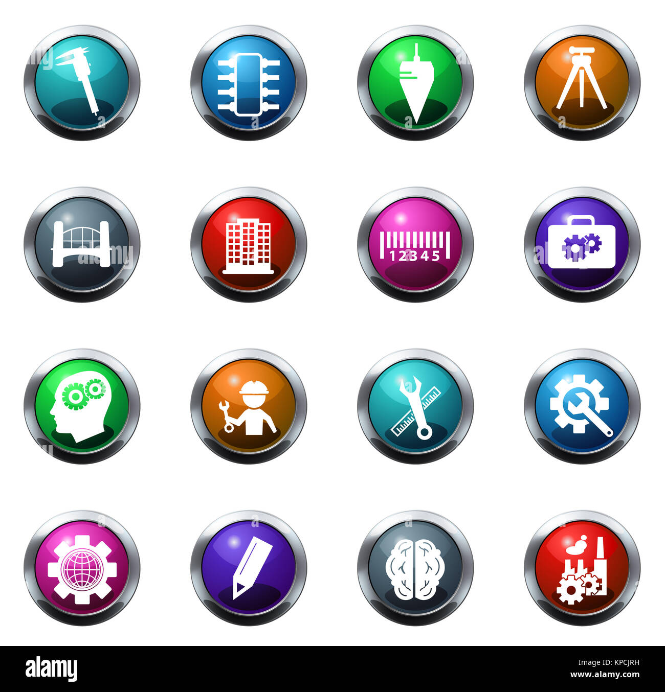 Engineering icons set Stock Photo - Alamy