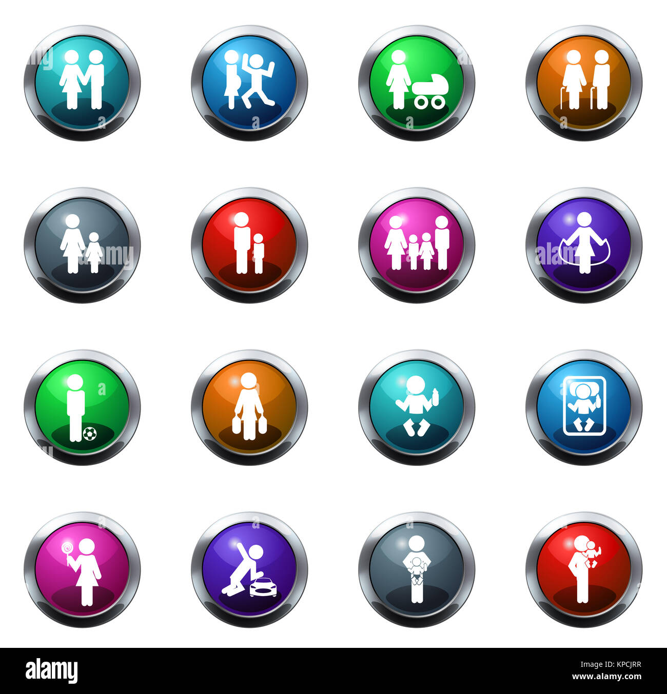 Family icons set Stock Photo - Alamy