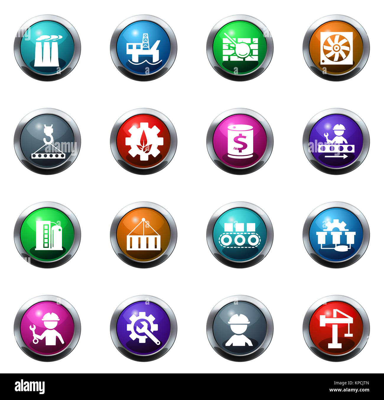 Industry icons set Stock Photo - Alamy
