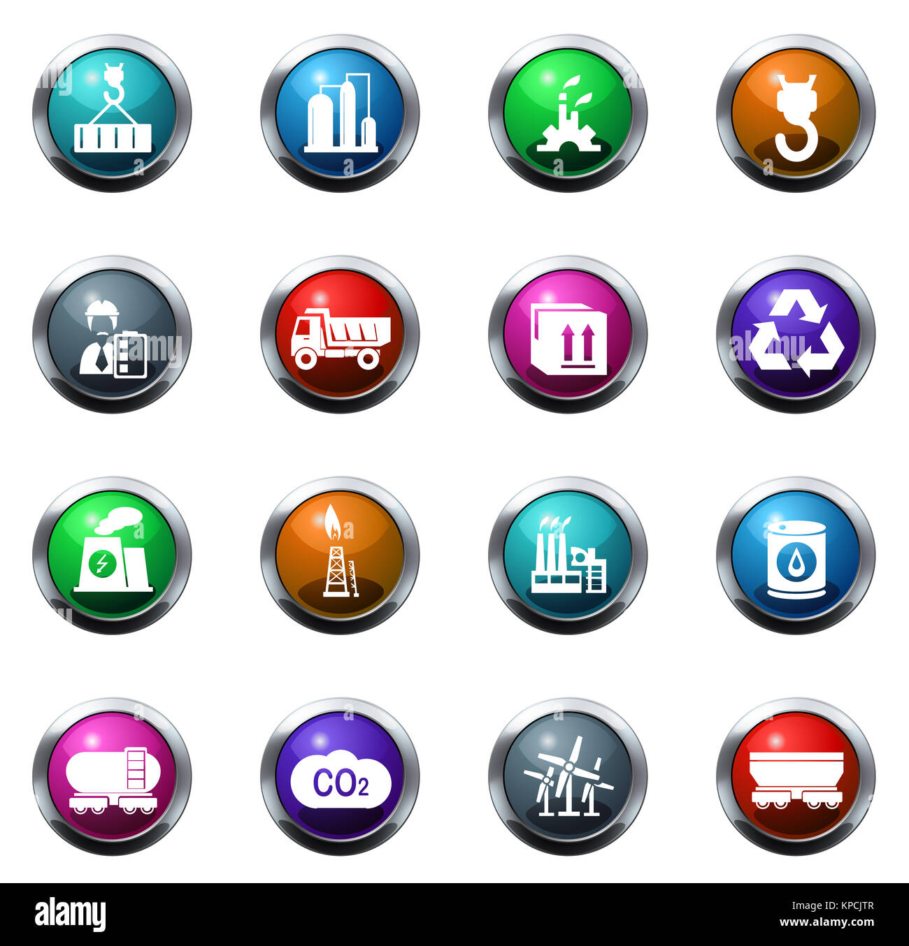 Industry icons set Stock Photo - Alamy