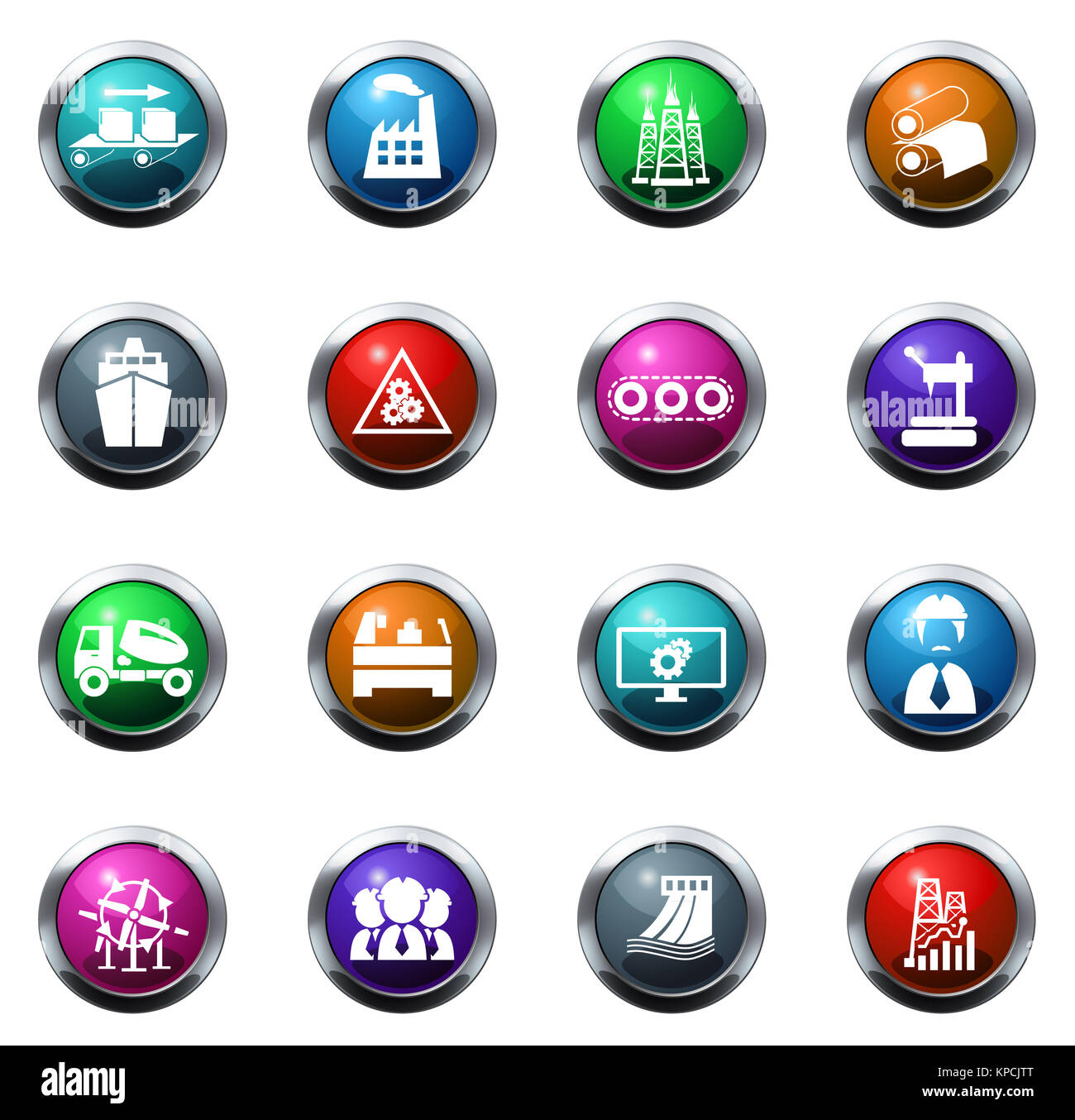 Industry icons set Stock Photo - Alamy