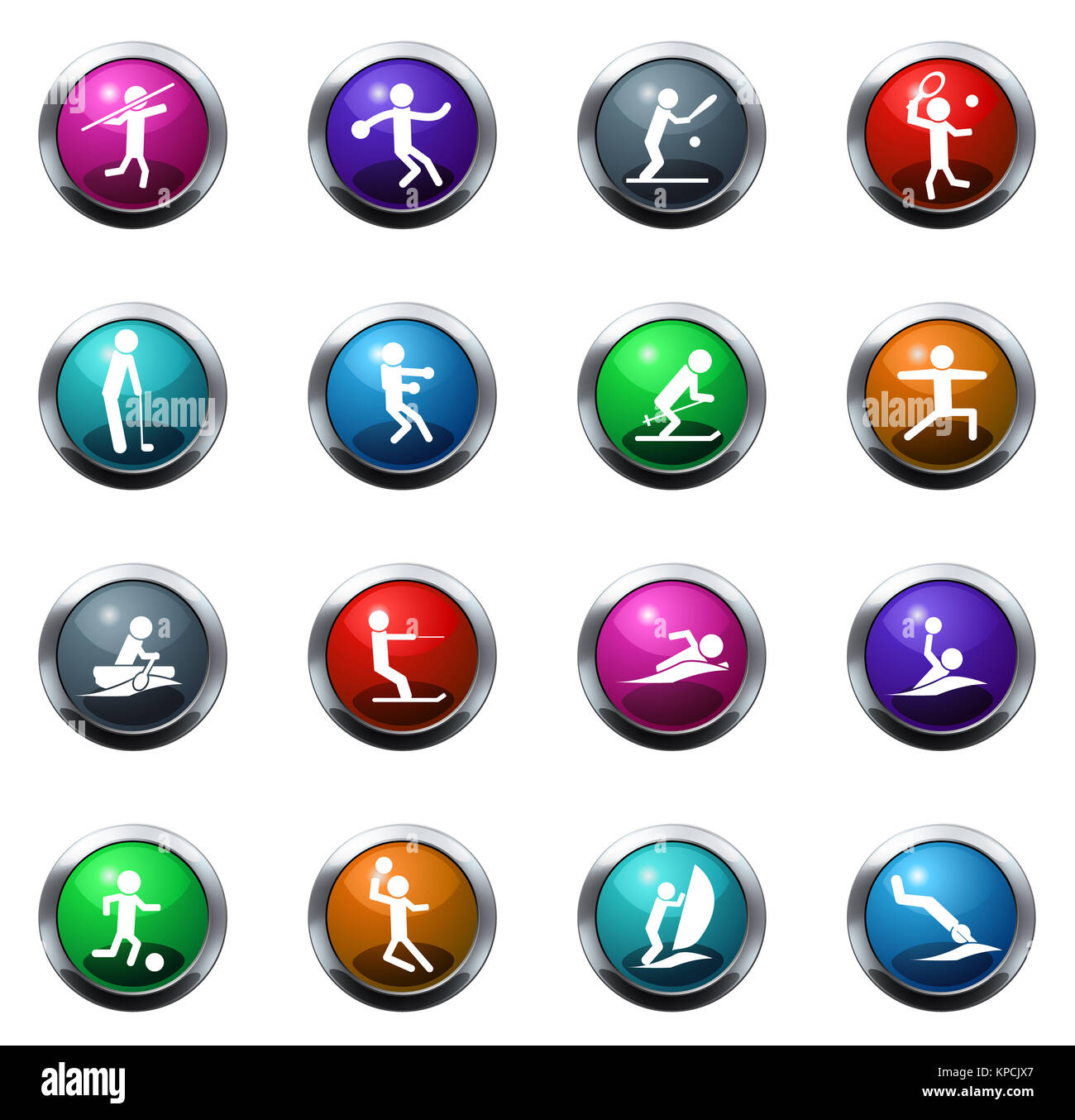 Sports icons set Stock Photo - Alamy