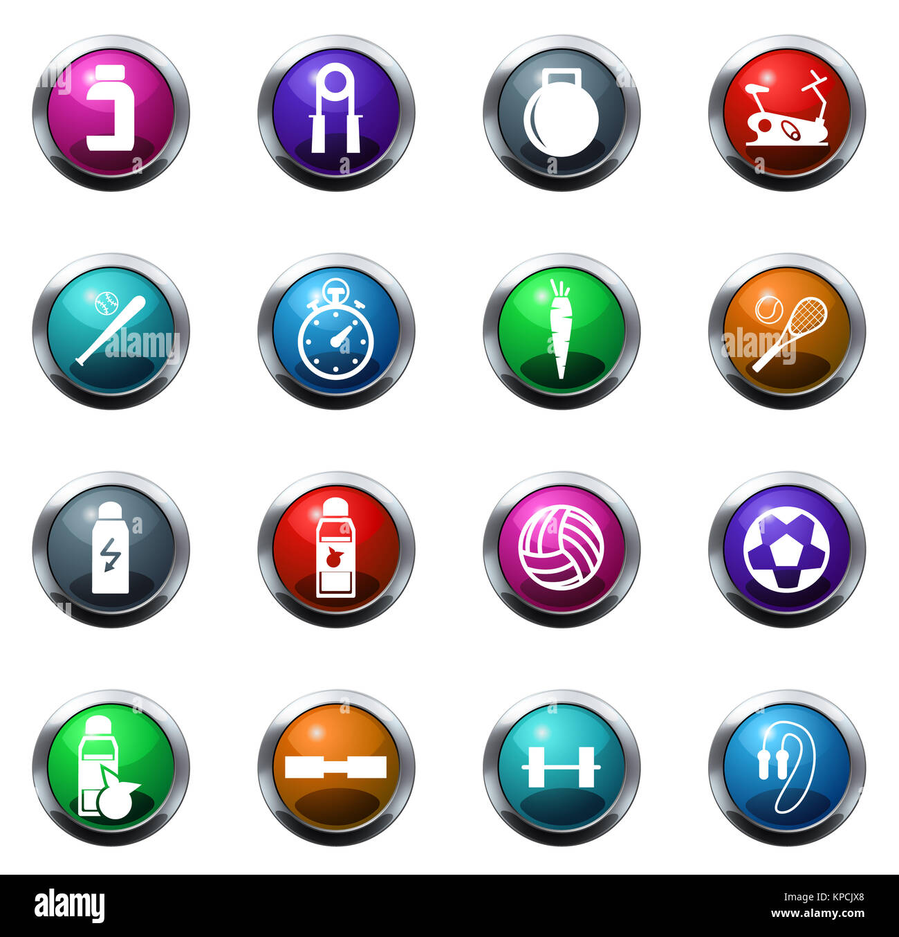 Sports icons set Stock Photo - Alamy