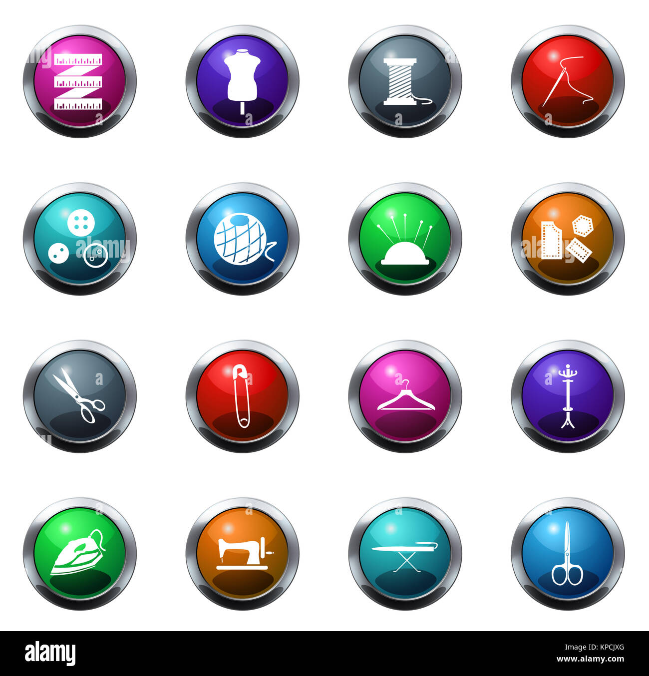 Tailoring icons set Stock Photo - Alamy