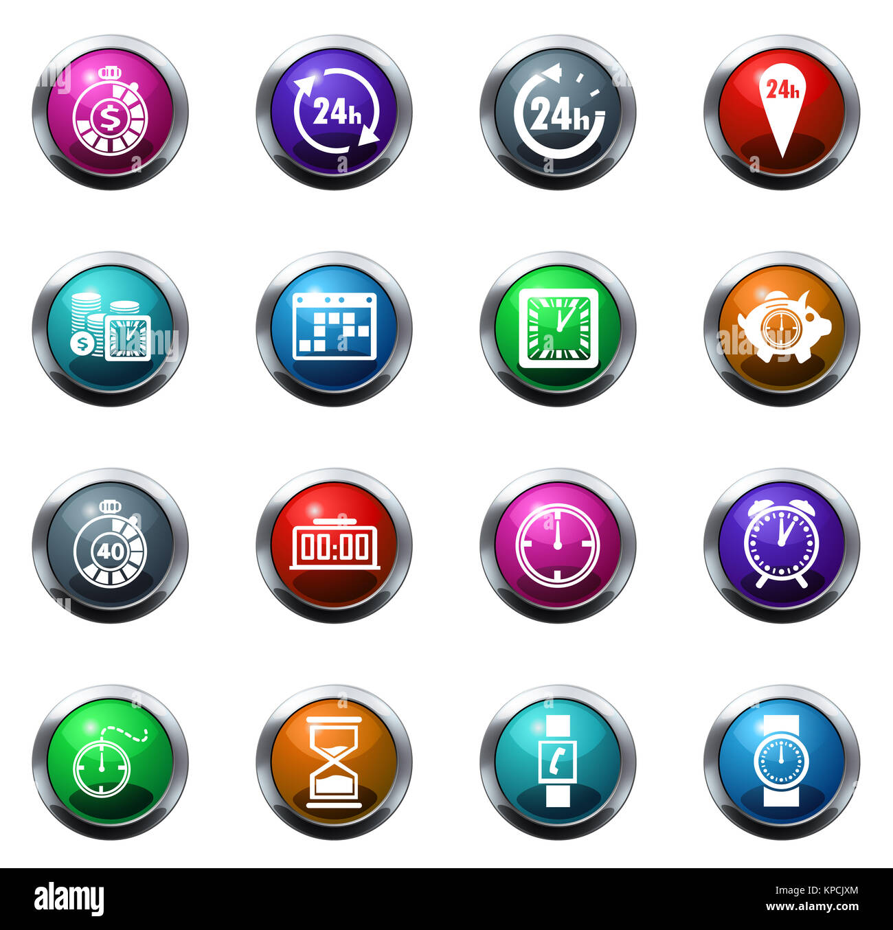 Time icon set Stock Photo - Alamy