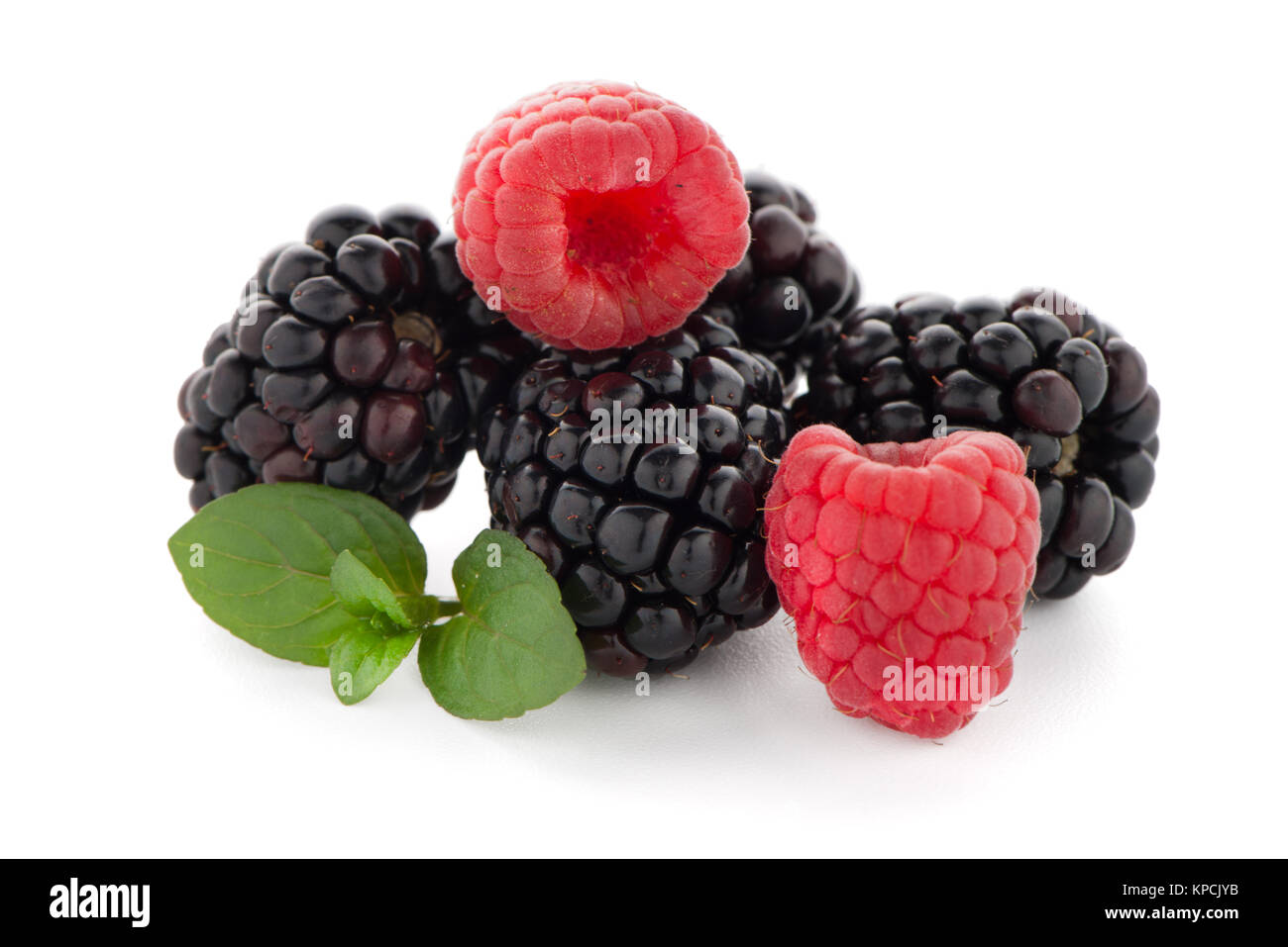 Raspberry with blackberry Stock Photo - Alamy
