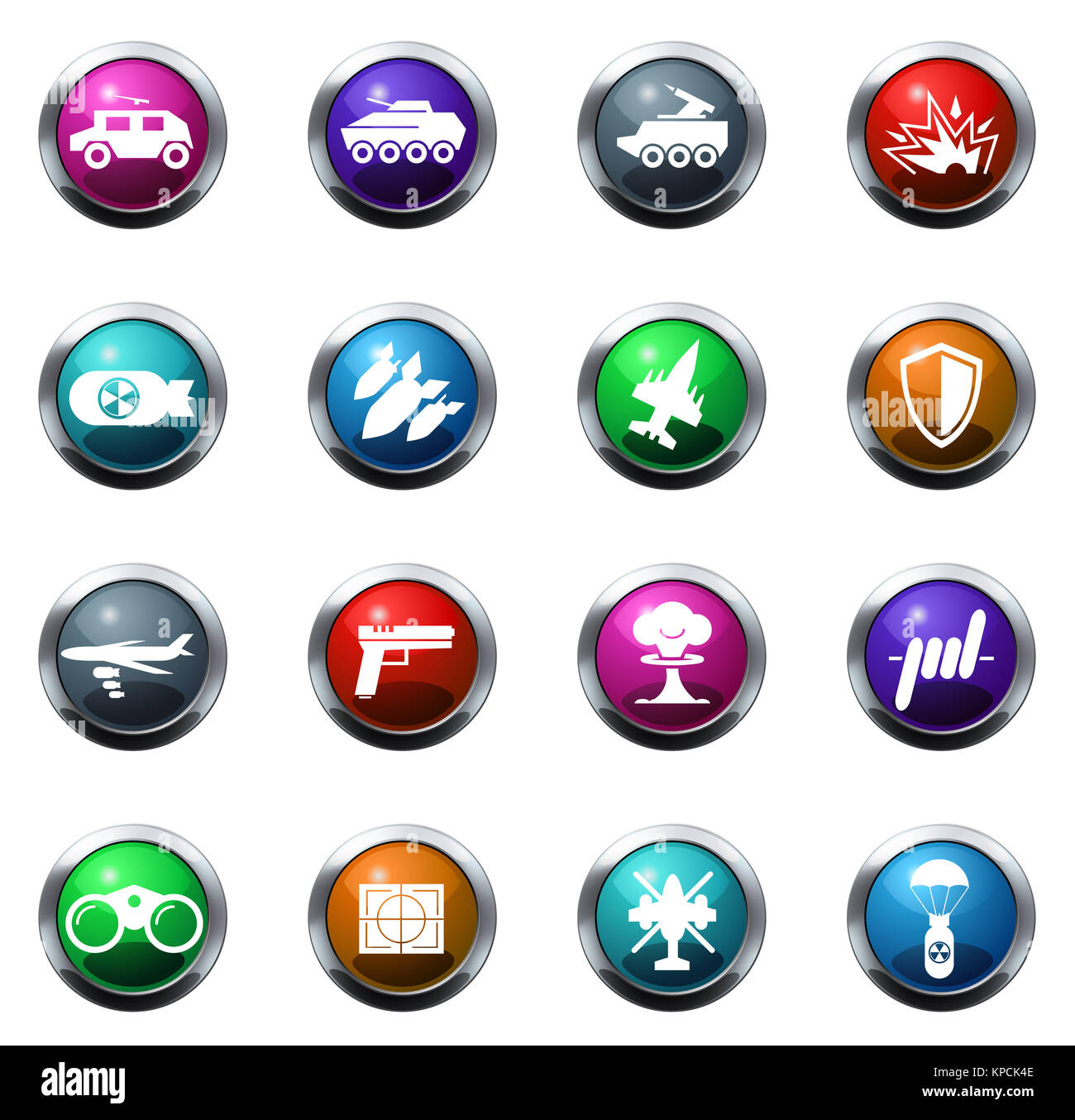 Military and war icons Stock Photo - Alamy