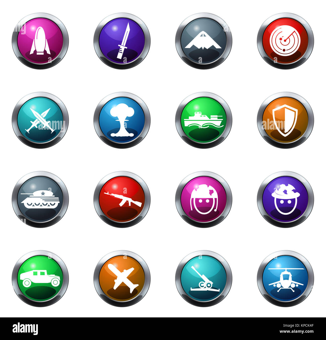 Military and war icons Stock Photo - Alamy