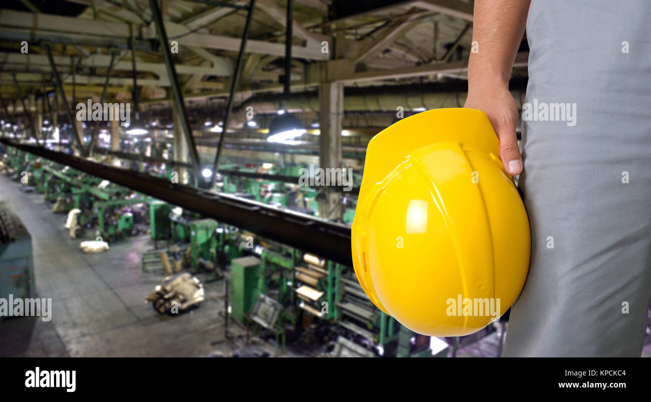 Worker with safety helmet Stock Photo - Alamy