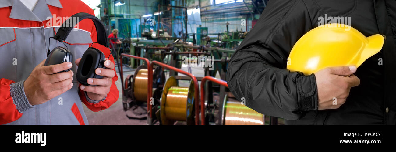 Workers with safety uniform Stock Photo - Alamy