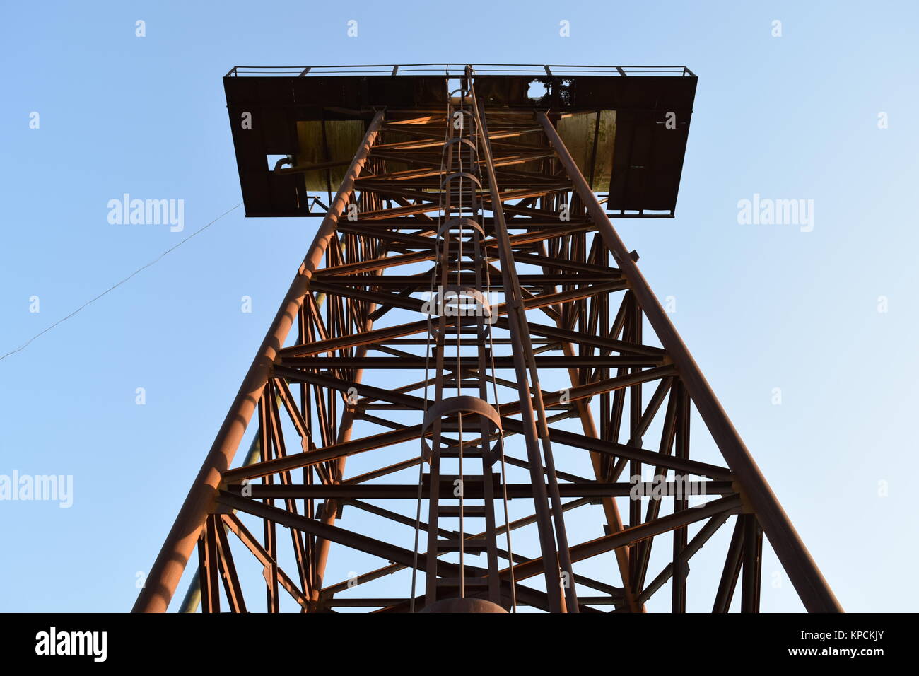Rusty water tower Stock Photo - Alamy