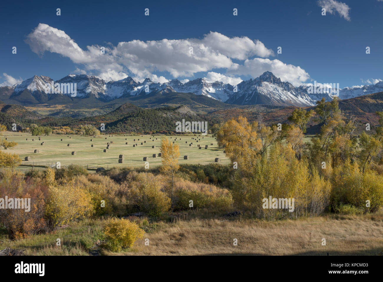 Autumn colors of Fall San Juan Mountain range Dallas Divide Ridgway ...