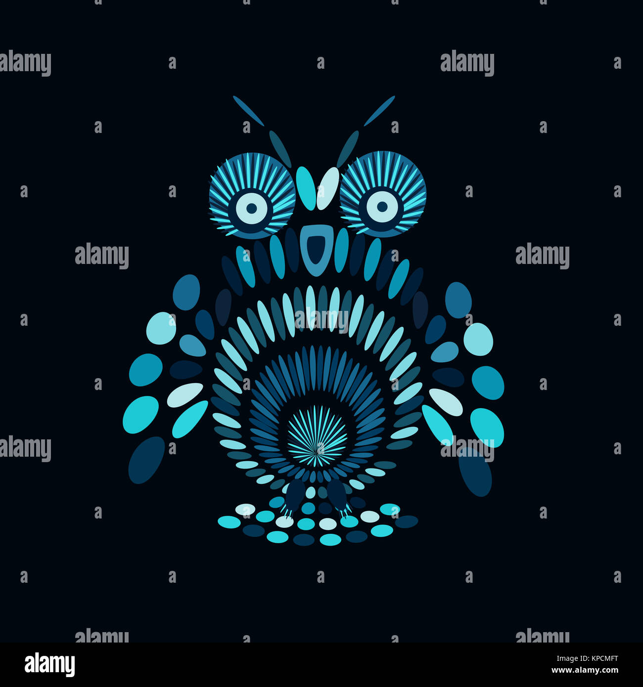 Stylized owl mosaic style Stock Photo - Alamy