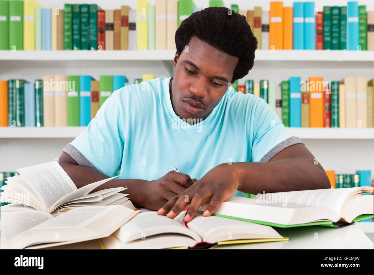 Young African Man Studying In University Stock Photo - Alamy