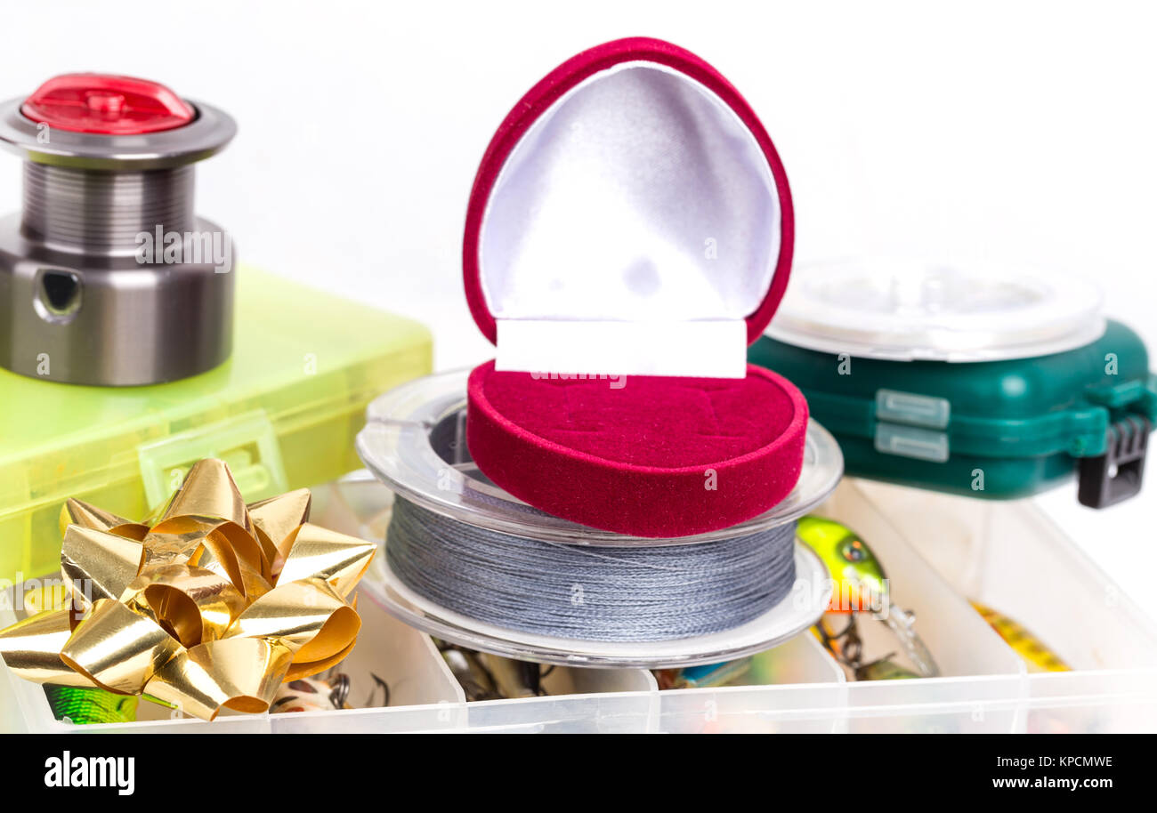 valentines day fishing surprise present Stock Photo - Alamy