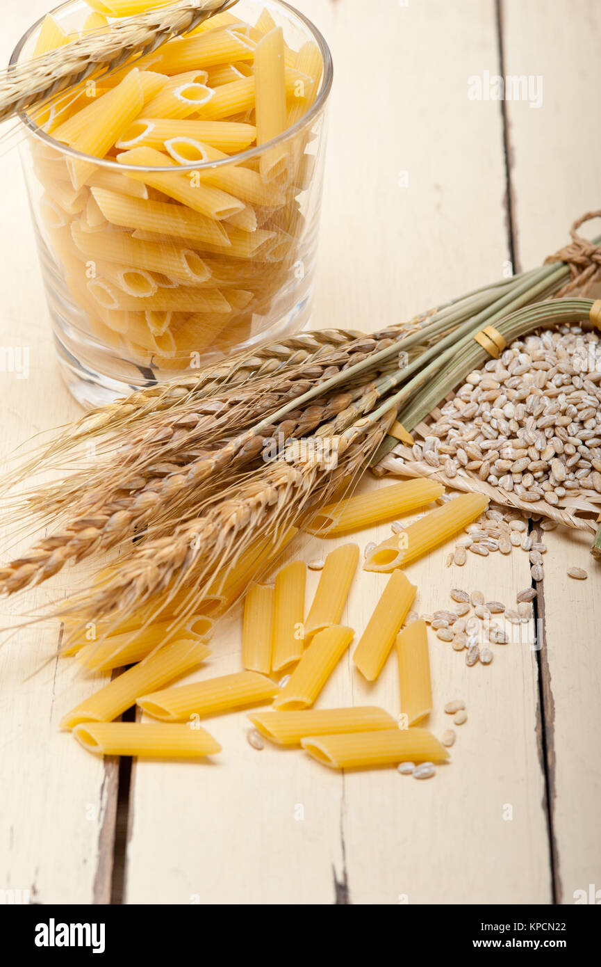Italian pasta penne with wheat Stock Photo - Alamy