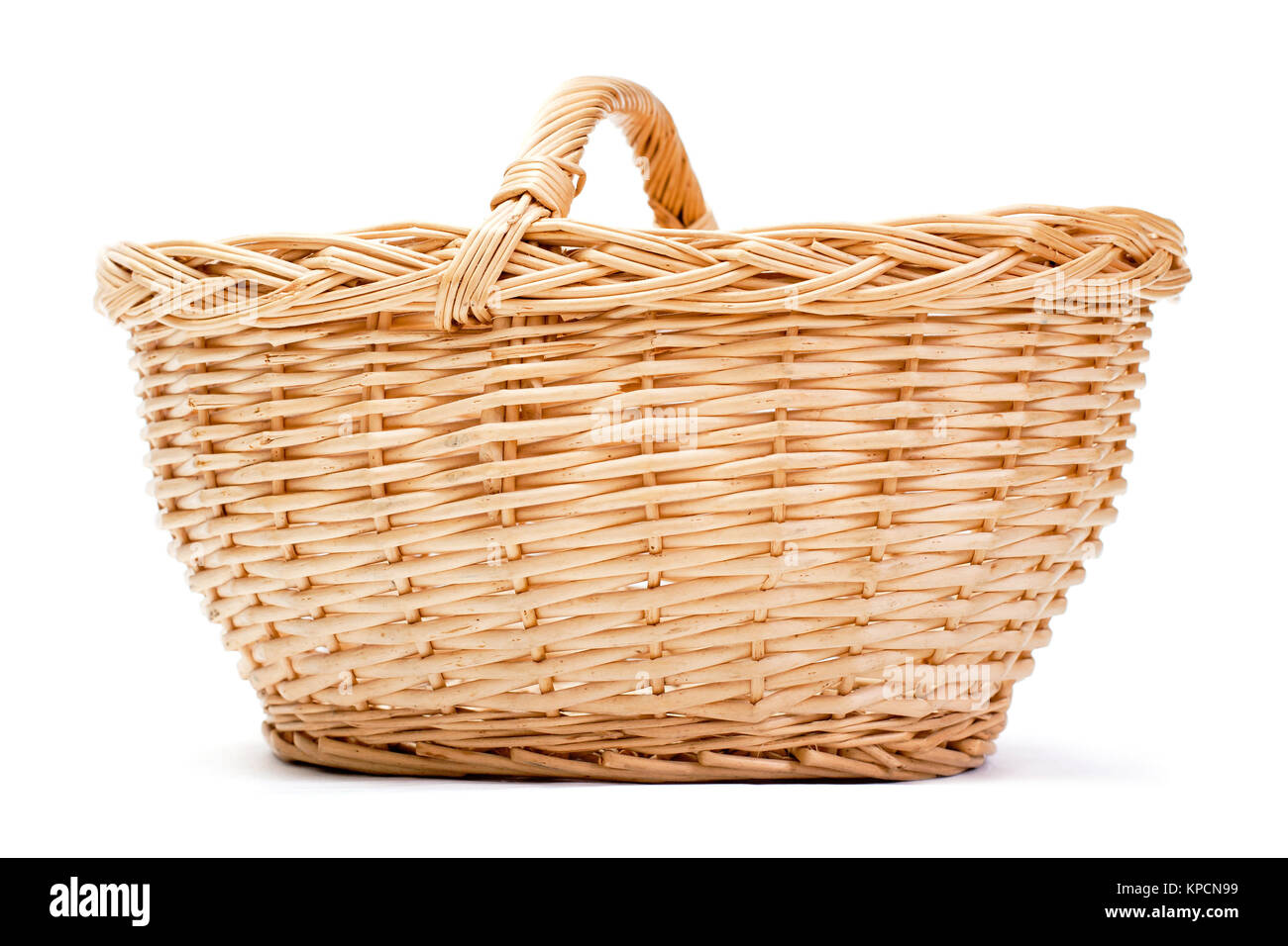 Empty basket on white background Stock Photo - Alamy
