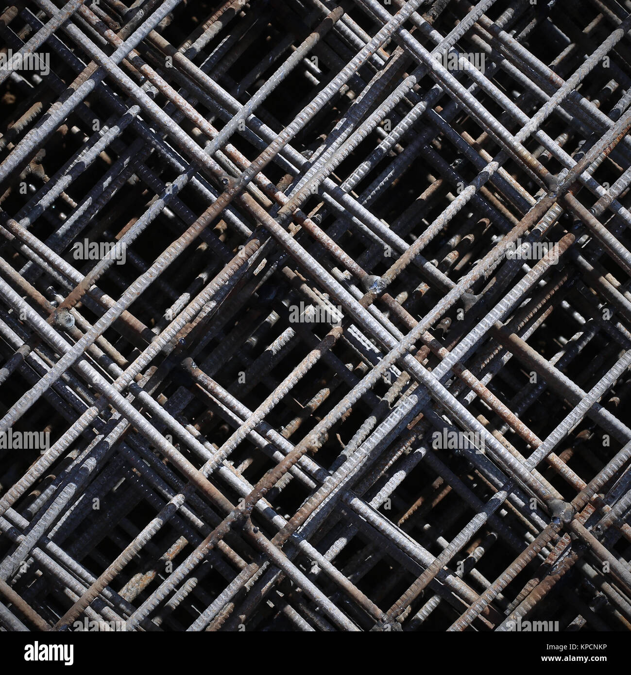 Stack of rebar grids at the construction site Stock Photo - Alamy