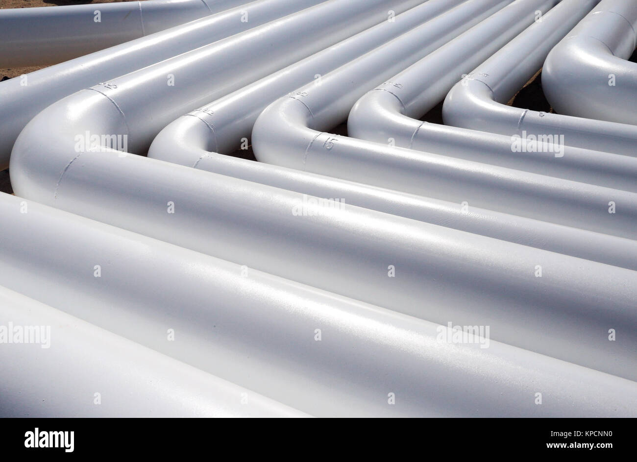 pattern of a white new pipes Stock Photo - Alamy