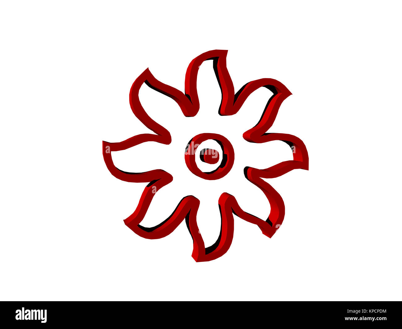 Flower contours exposed Stock Photo - Alamy